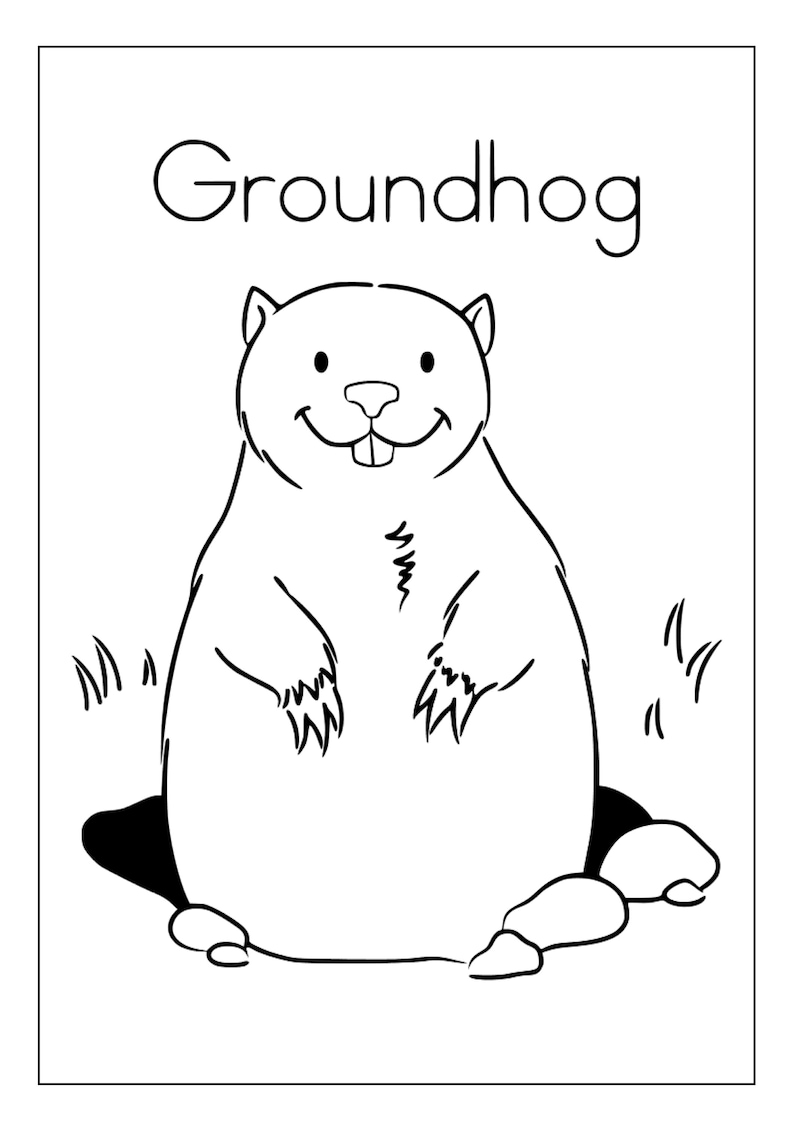 Printable Groundhog Day Coloring Pages for Kids and Adults | 60 Pages ...
