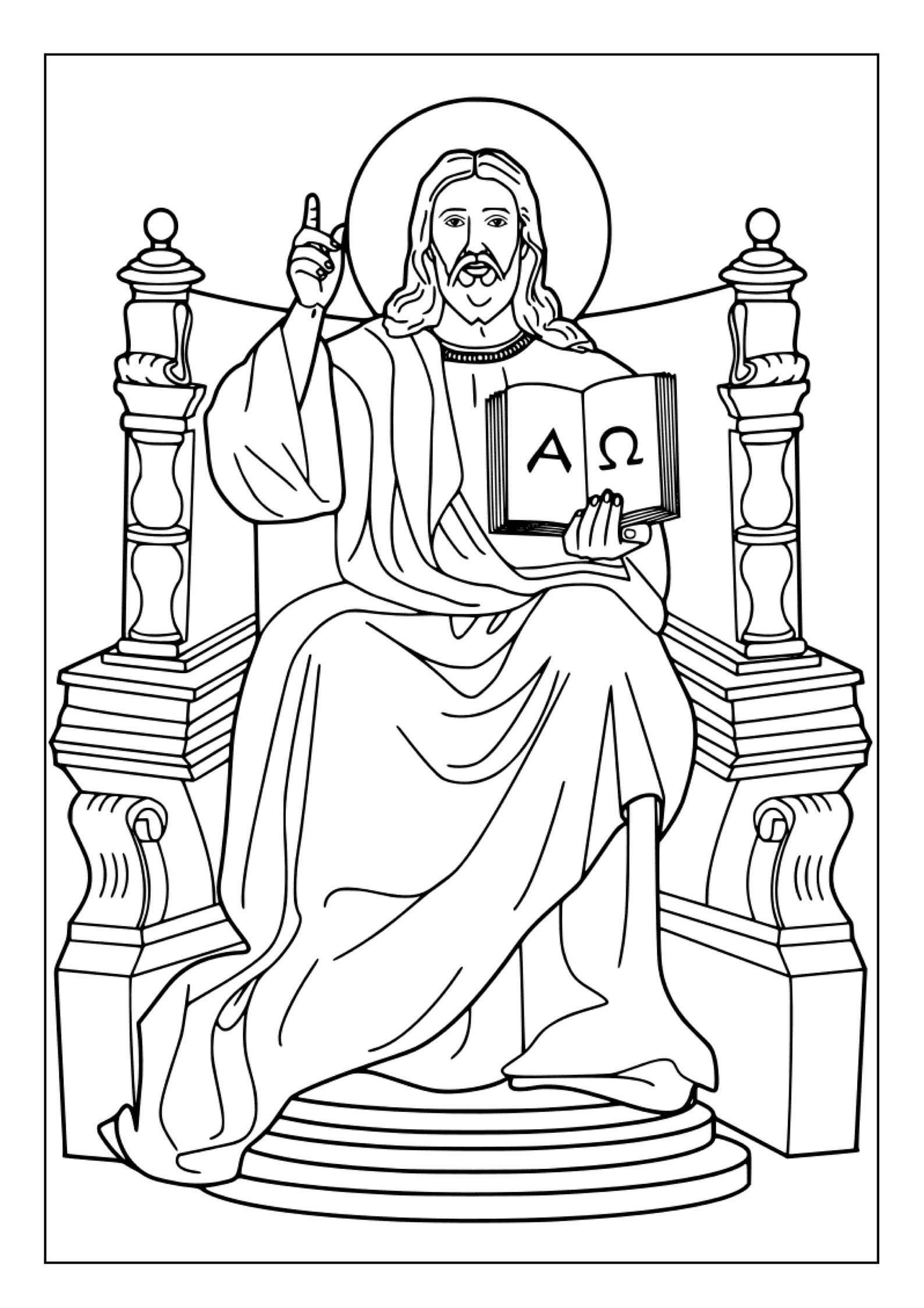 Printable Jesus Coloring Pages for Kids & Adults | 90 Pages | Instant ...
