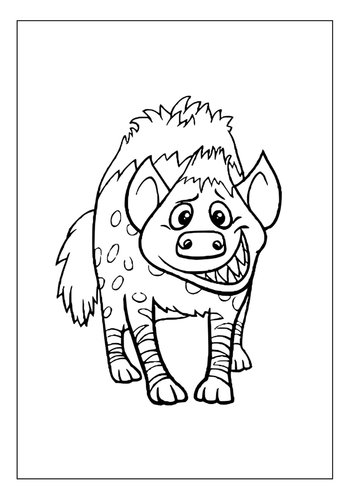 Printable Hyena Coloring Pages for Kids & Adults 25 Pages Instant ...