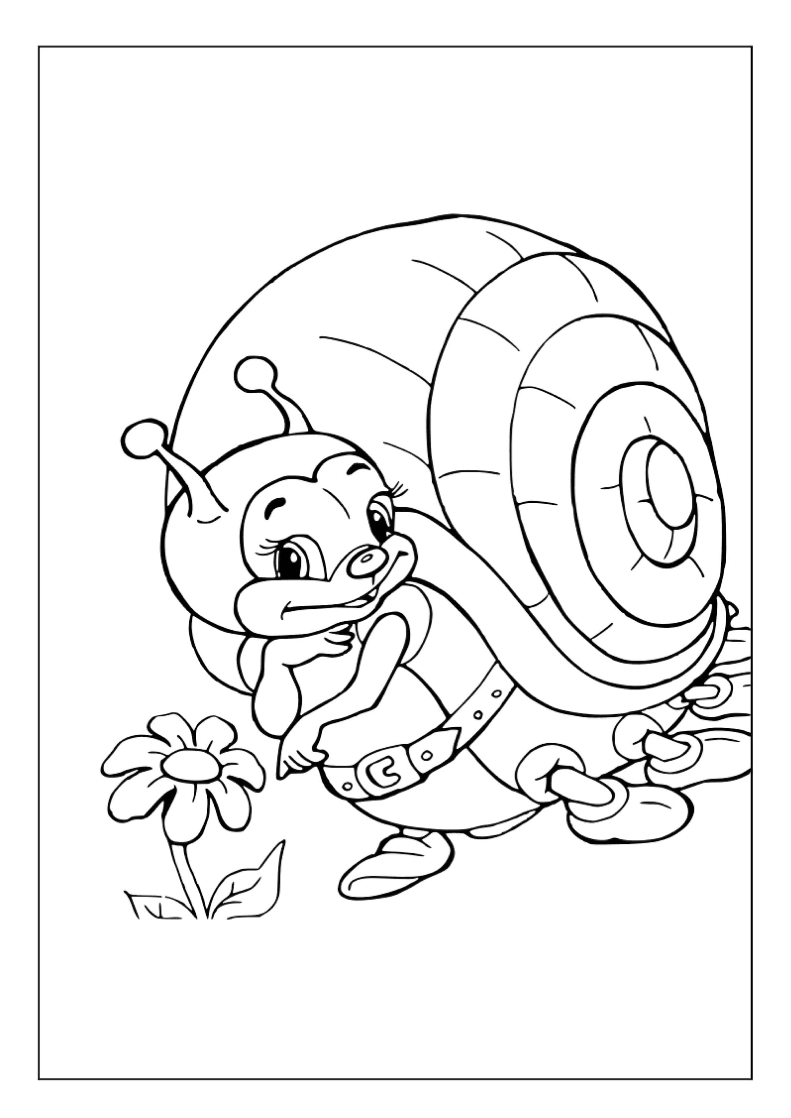 Printable Snail Coloring Pages for Kids and Adults | 90 Pages | Instant ...