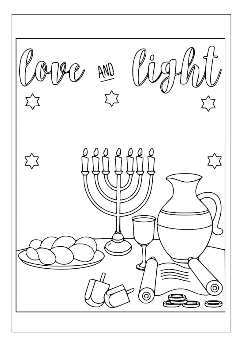 Printable Hanukkah Coloring Pages for Kids & Adults | 90 Pages ...