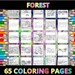 Printable Forest Coloring Pages for Kids & Adults 65 Pages Instant ...