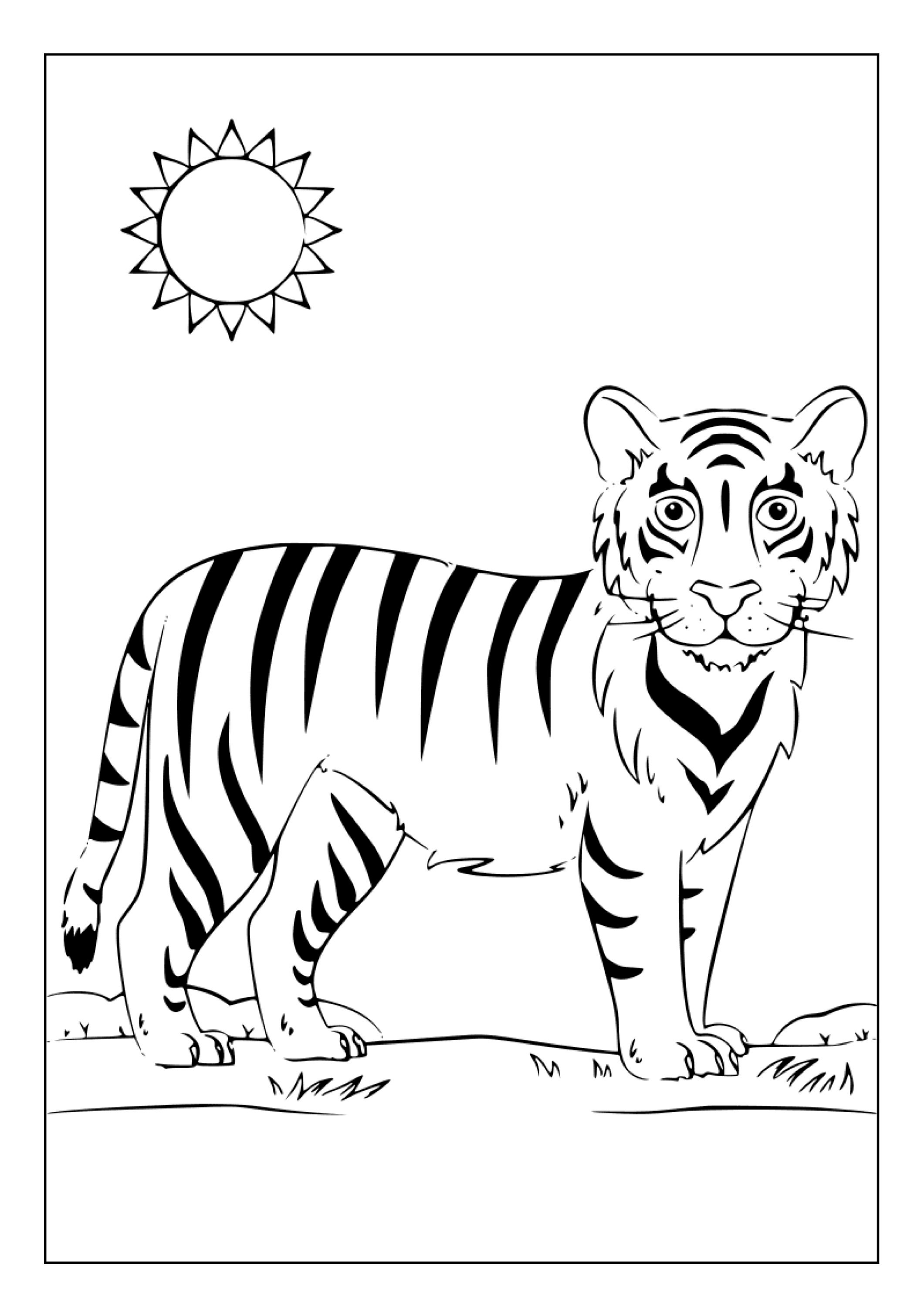 Printable Tiger Coloring Pages for Kids and Adults 100 Pages - Etsy