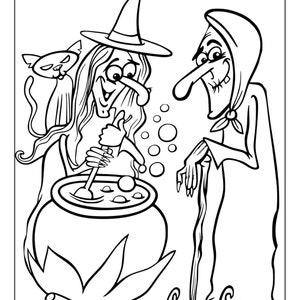 Printable Halloween Witch Coloring Pages for Kids and Adults | 90 Pages ...