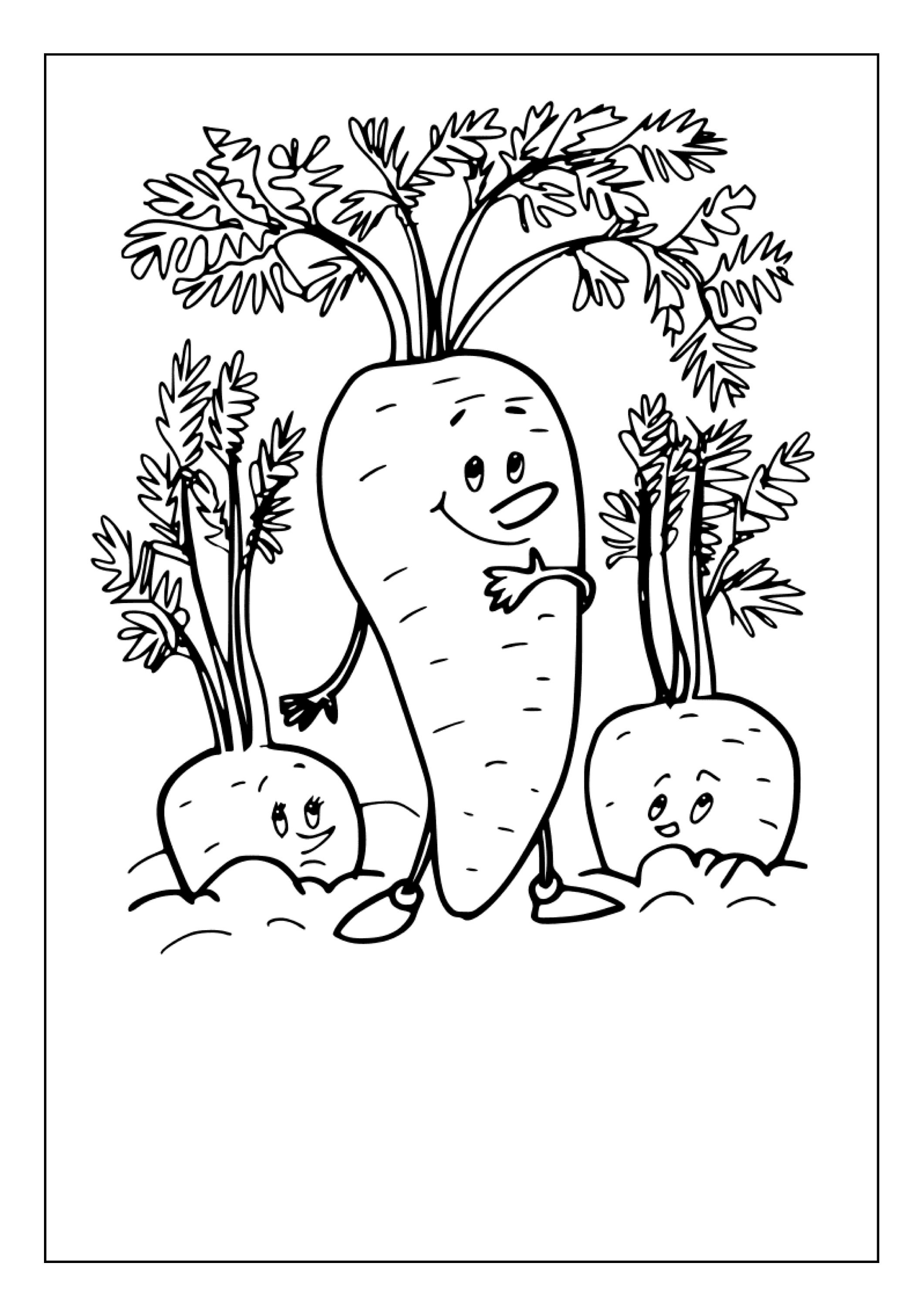Printable Vegetables Coloring Pages for Kids and Adults | 35 Pages ...