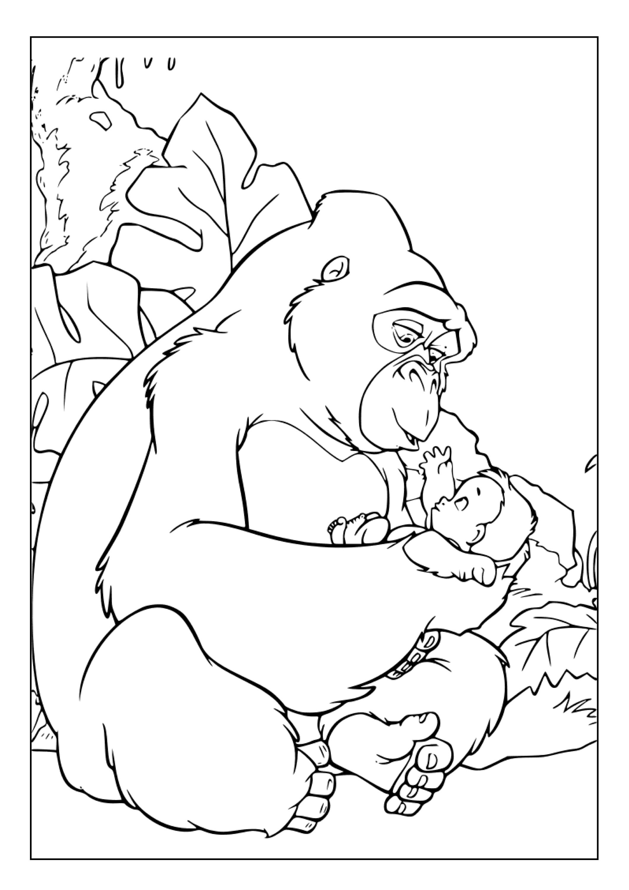 Printable Gorilla Coloring Pages for Kids and Adults | 70 Pages ...