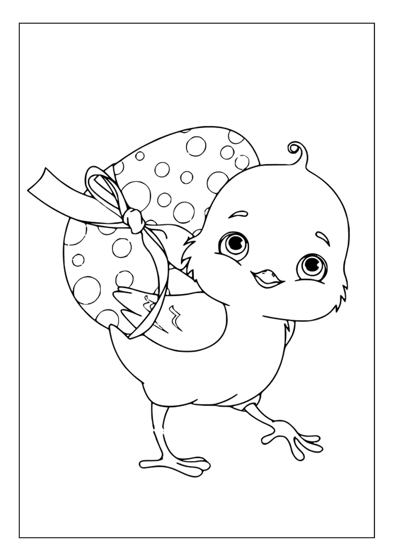 Printable Baby Chick Coloring Pages for Kids & Adults 25 Pages Instant ...