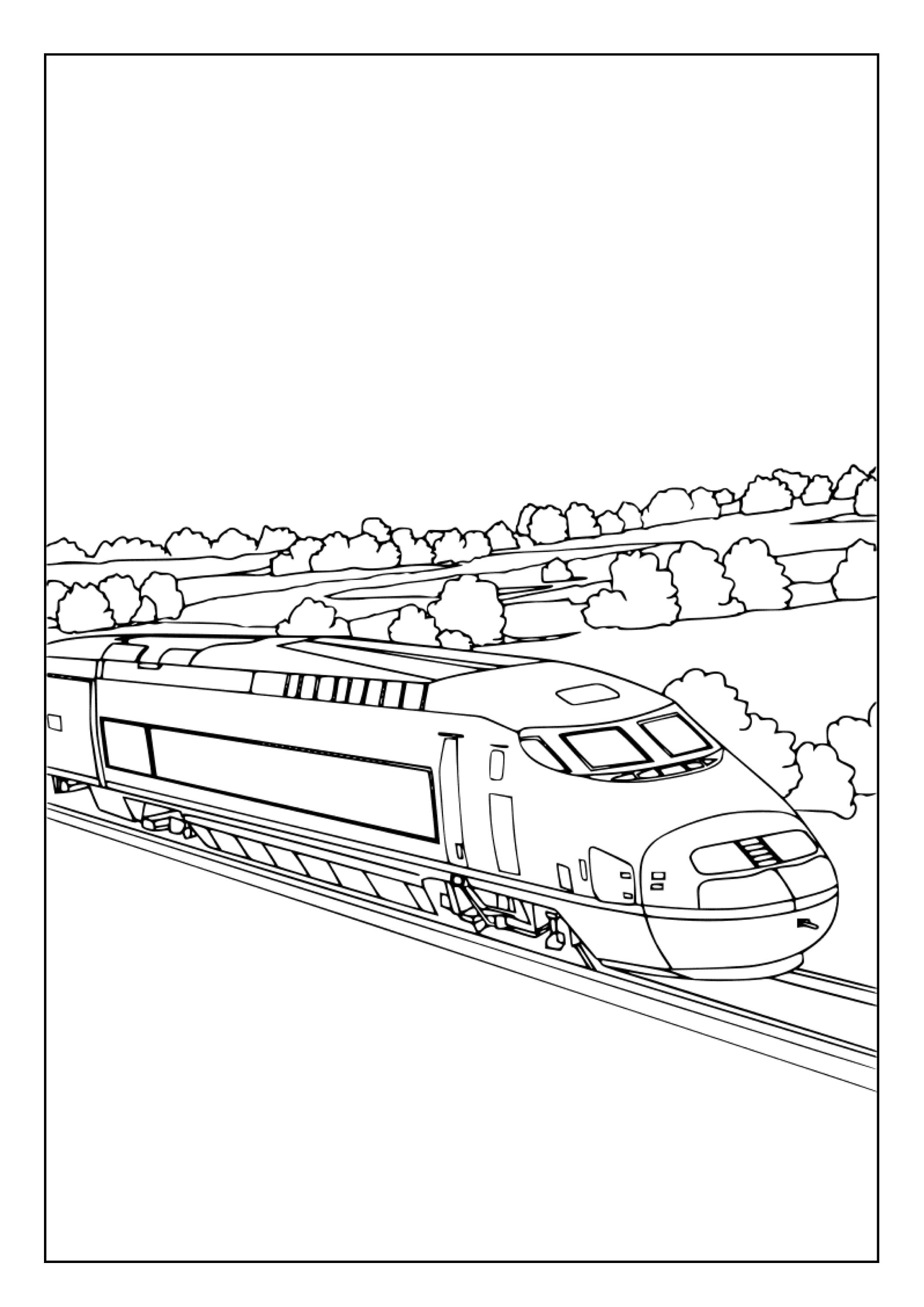 Printable Train Coloring Pages for Kids and Adults | 90 Pages | Instant ...