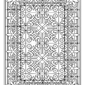 Printable Tiles Coloring Pages for Kids & Adults | 30 Pages | Instant ...