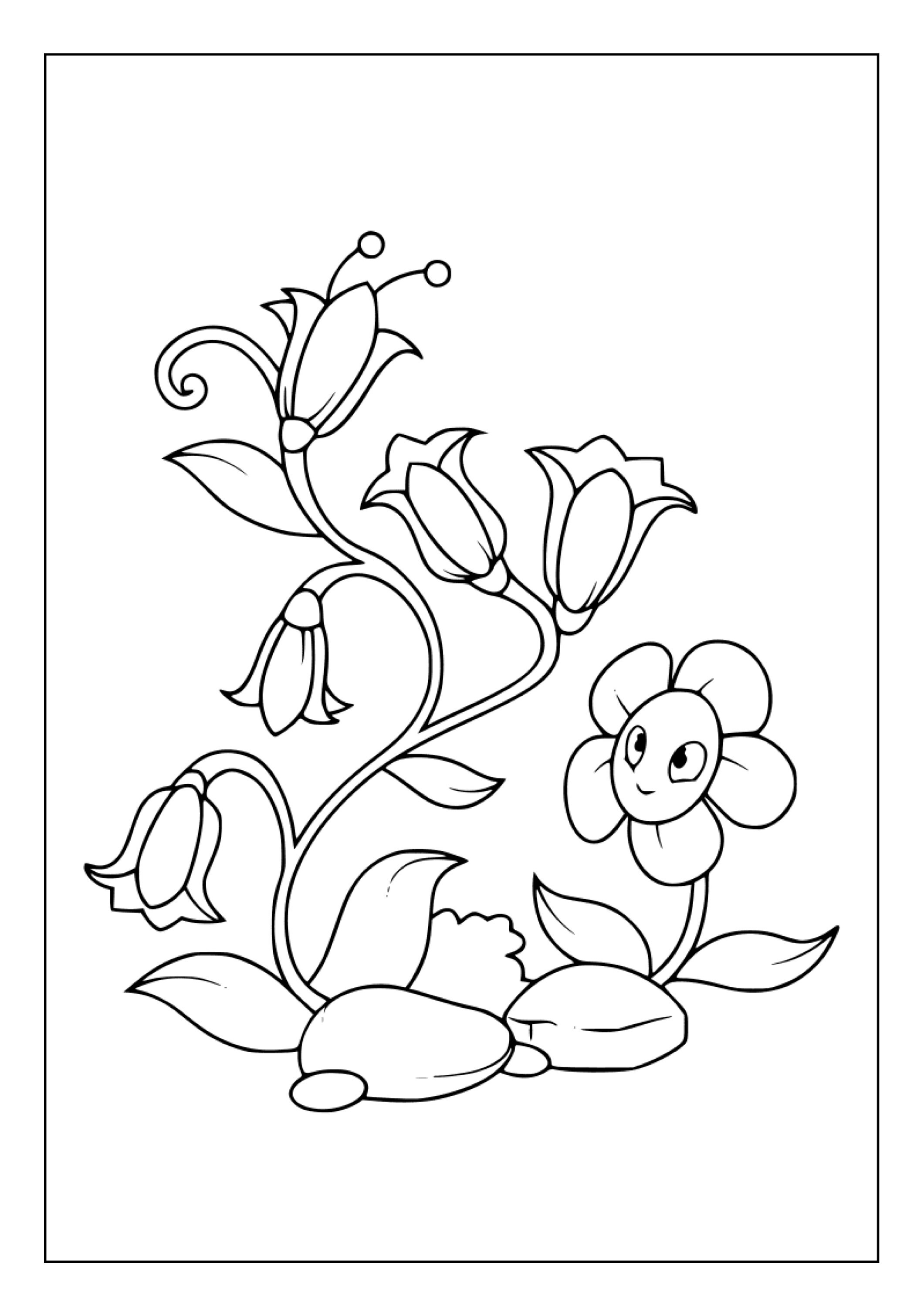 Printable Plants Coloring Pages for Kids & Adults | 25 Pages | Instant ...