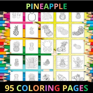 Printable Pineapple Coloring Pages for Kids and Adults | 95 Pages ...