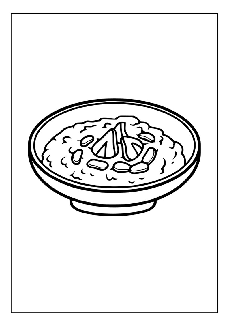 Printable Oatmeal Coloring Pages for Kids & Adults | 25 Pages | Instant ...