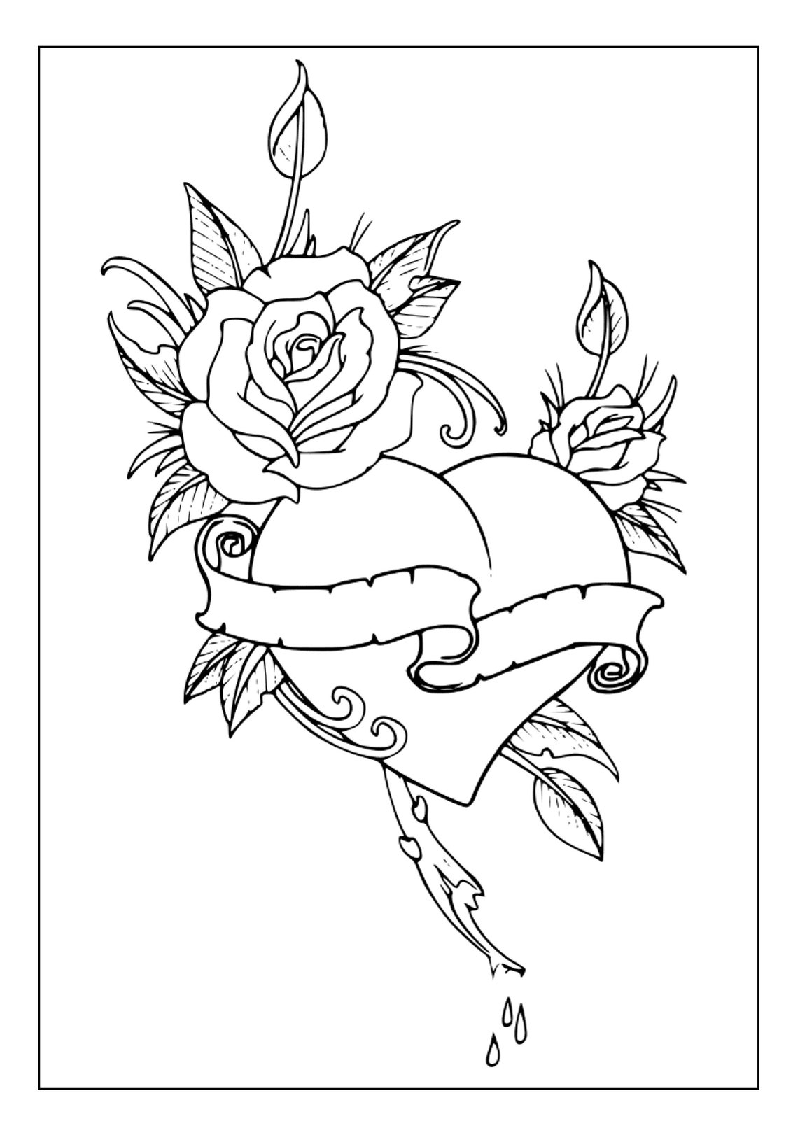 Printable Tattoos Coloring Pages for Kids and Adults | 60 Pages ...