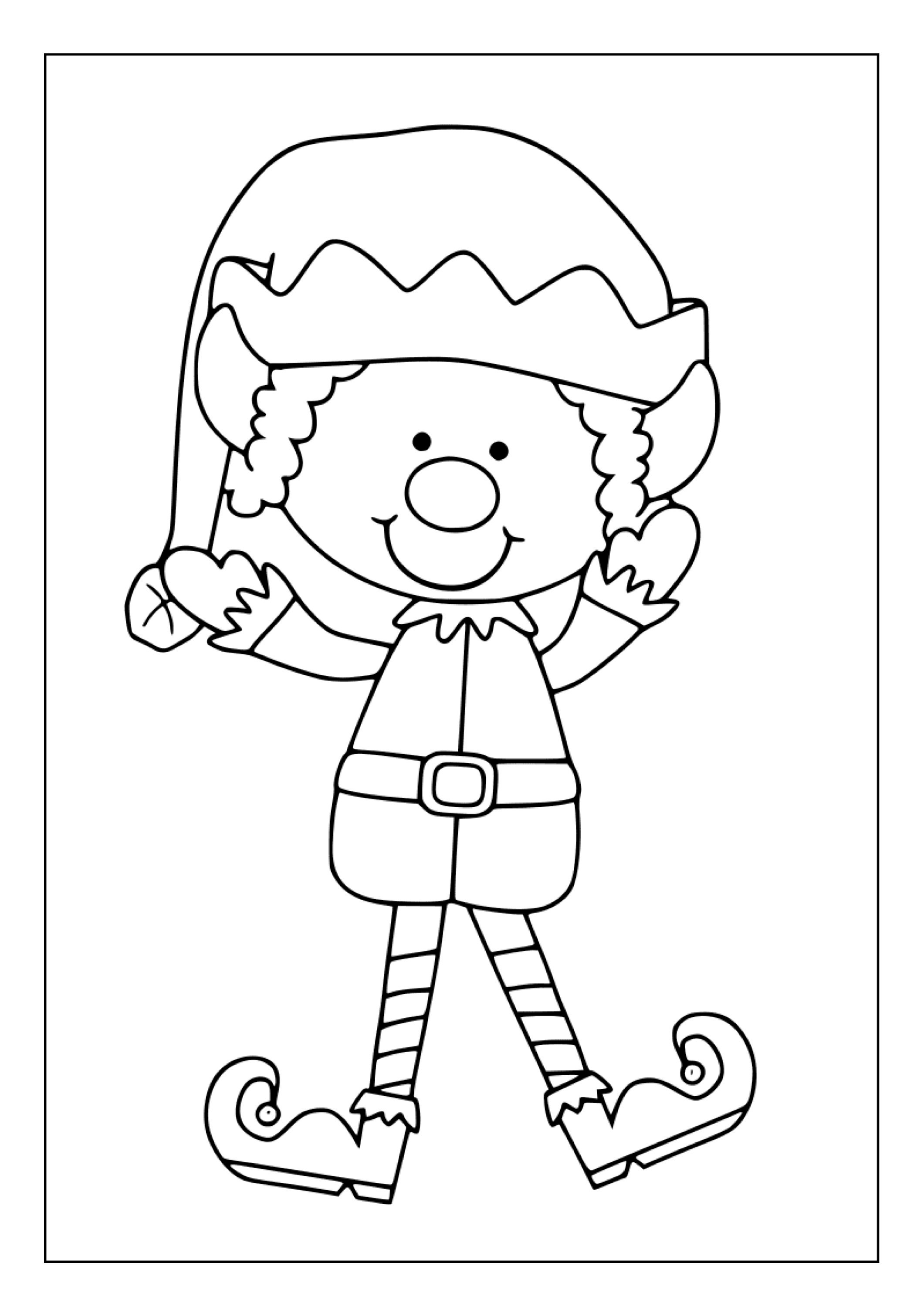 Printable Elf Coloring Pages for Kids and Adults | 100 Pages | Instant ...