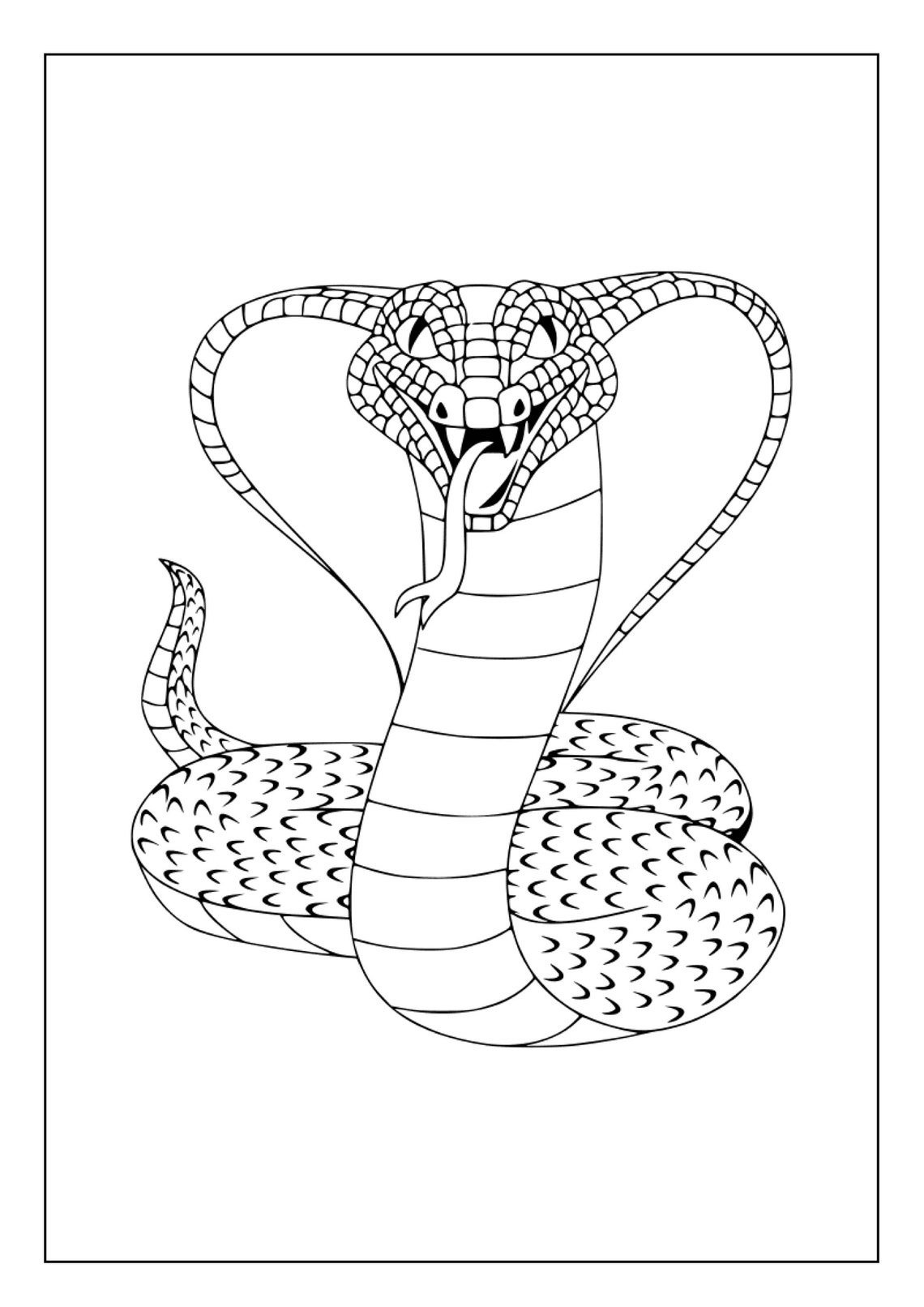 Printable Cobra Coloring Pages for Kids & Adults | 35 Pages | Instant ...