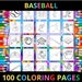 Printable Baseball Coloring Pages for Kids and Adults | 100 Pages ...