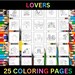 Printable Lovers Coloring Pages for Kids & Adults | 25 Pages | Instant ...