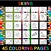 Printable Skiing Coloring Pages for Kids & Adults | 45 Pages | Instant ...