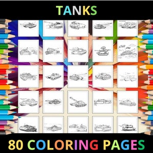 Printable Army Tanks Coloring Pages for Kids and Adults | 80 Pages ...