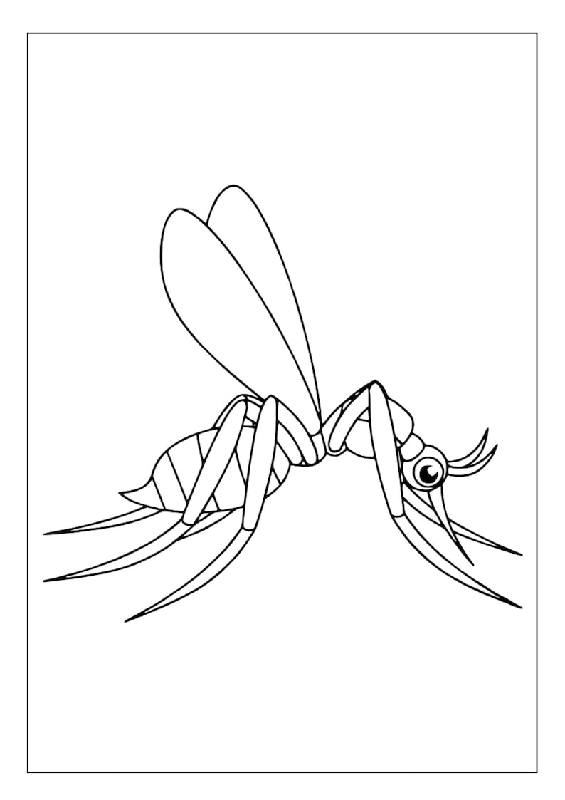 Printable Mosquito Coloring Pages for Kids & Adults | 30 Pages ...