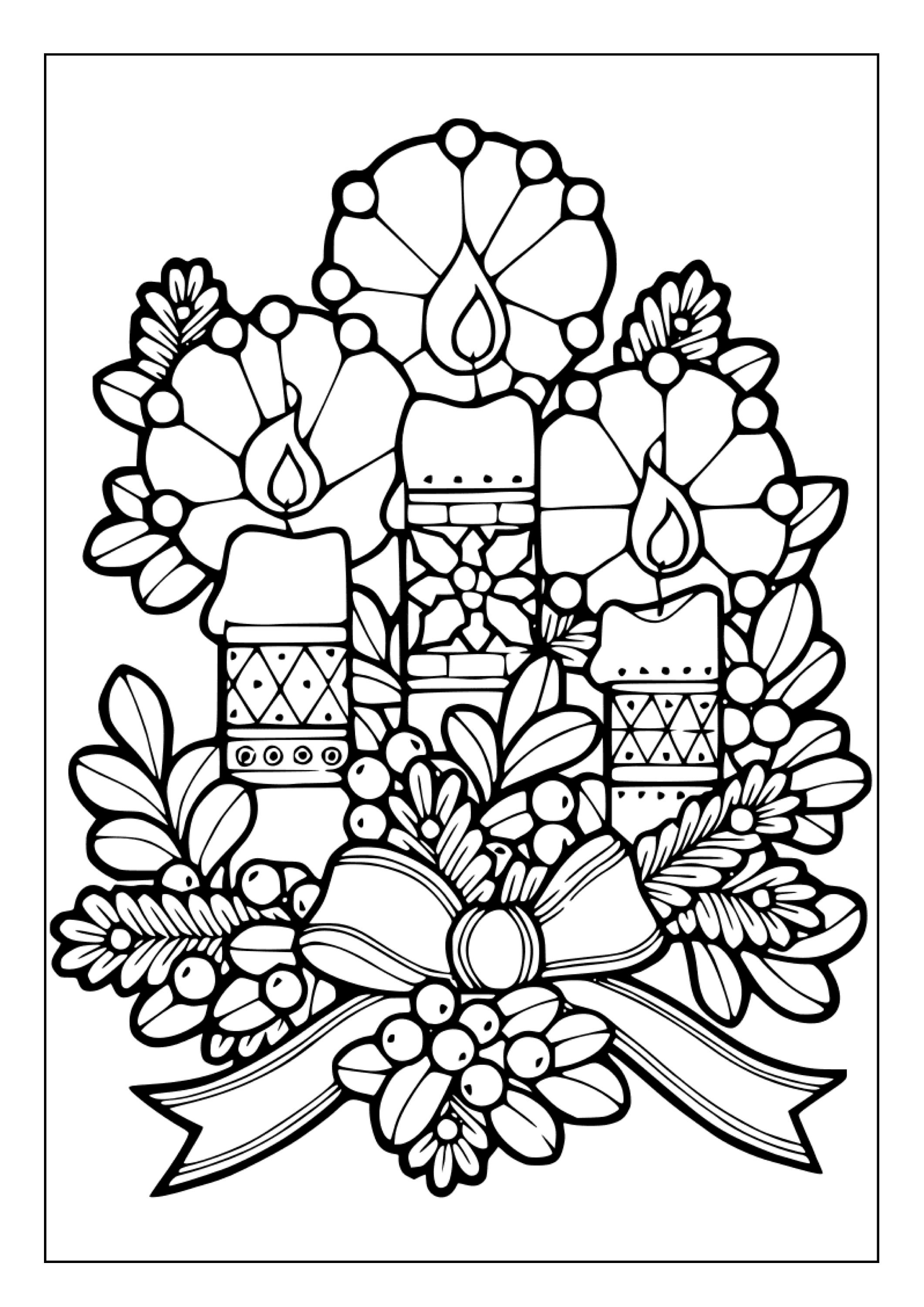 Printable Candle Coloring Pages for Kids and Adults | 100 Pages ...