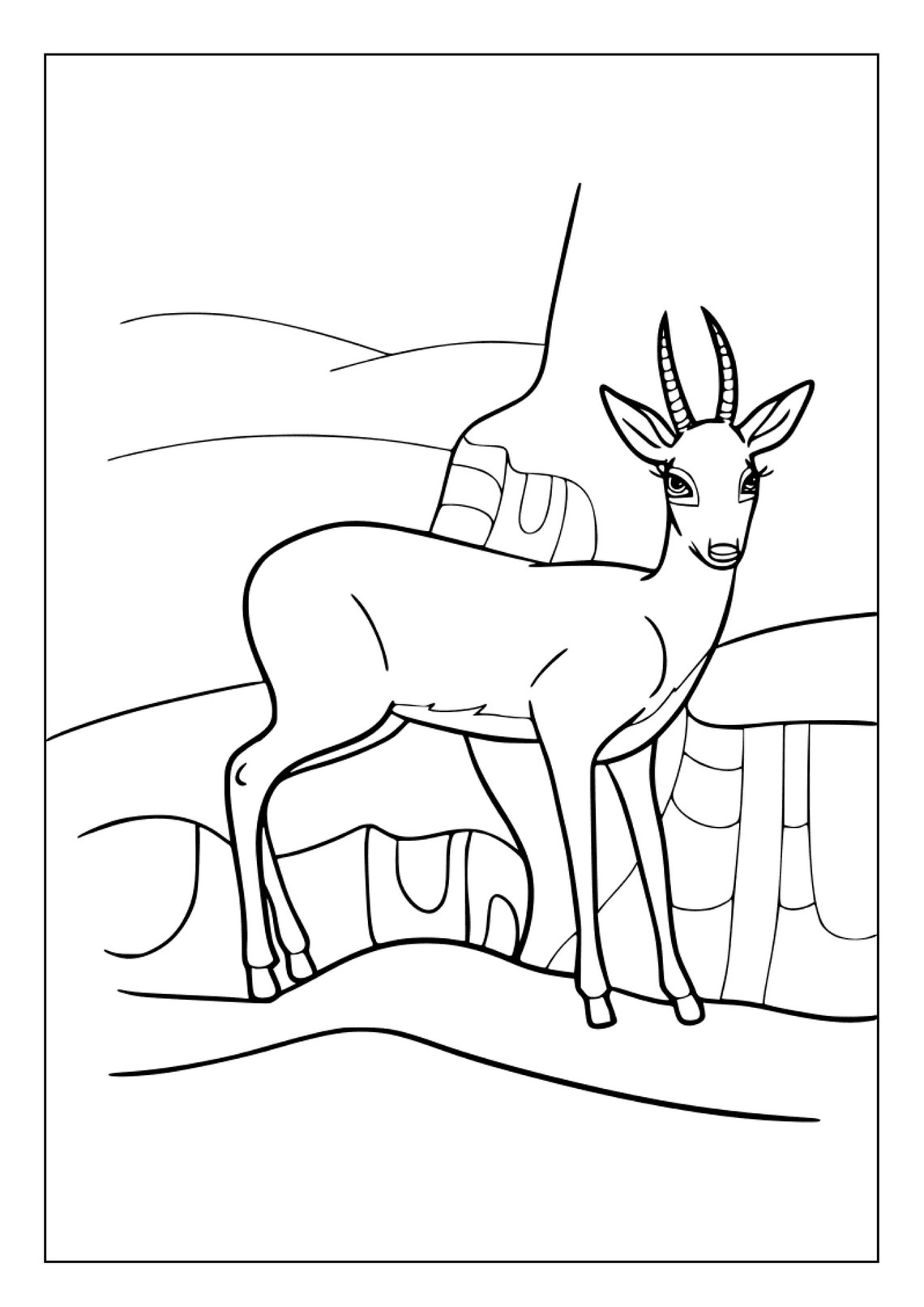 Printable Antelope Coloring Pages for Kids & Adults |35 Pages | Digital ...