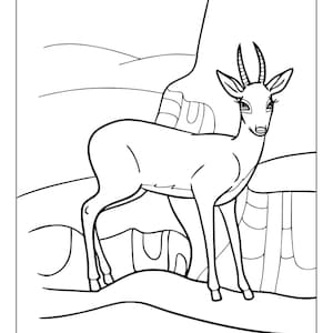 Printable Antelope Coloring Pages for Kids & Adults |35 Pages | Digital ...
