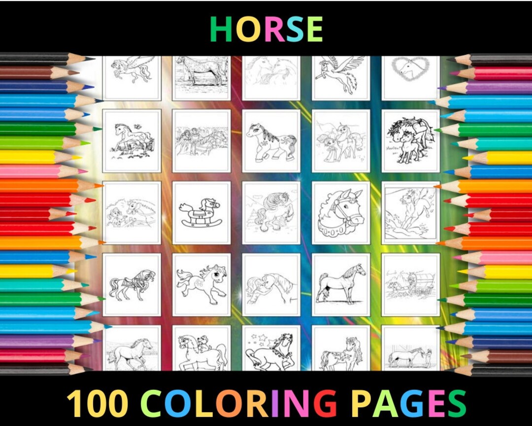 Printable Horse Coloring Pages for Kids and Adults | 100 Pages ...