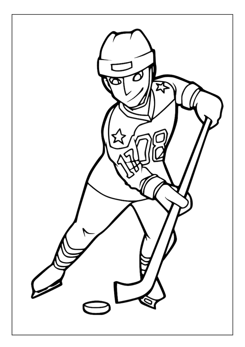Printable Hockey Coloring Pages for Kids and Adults | 90 Pages ...