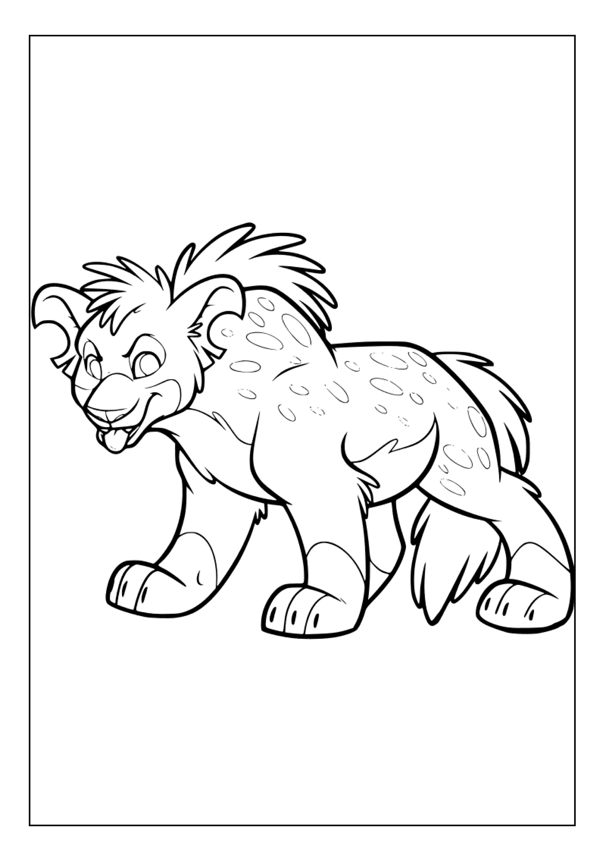 Printable Hyena Coloring Pages for Kids & Adults 25 Pages Instant ...