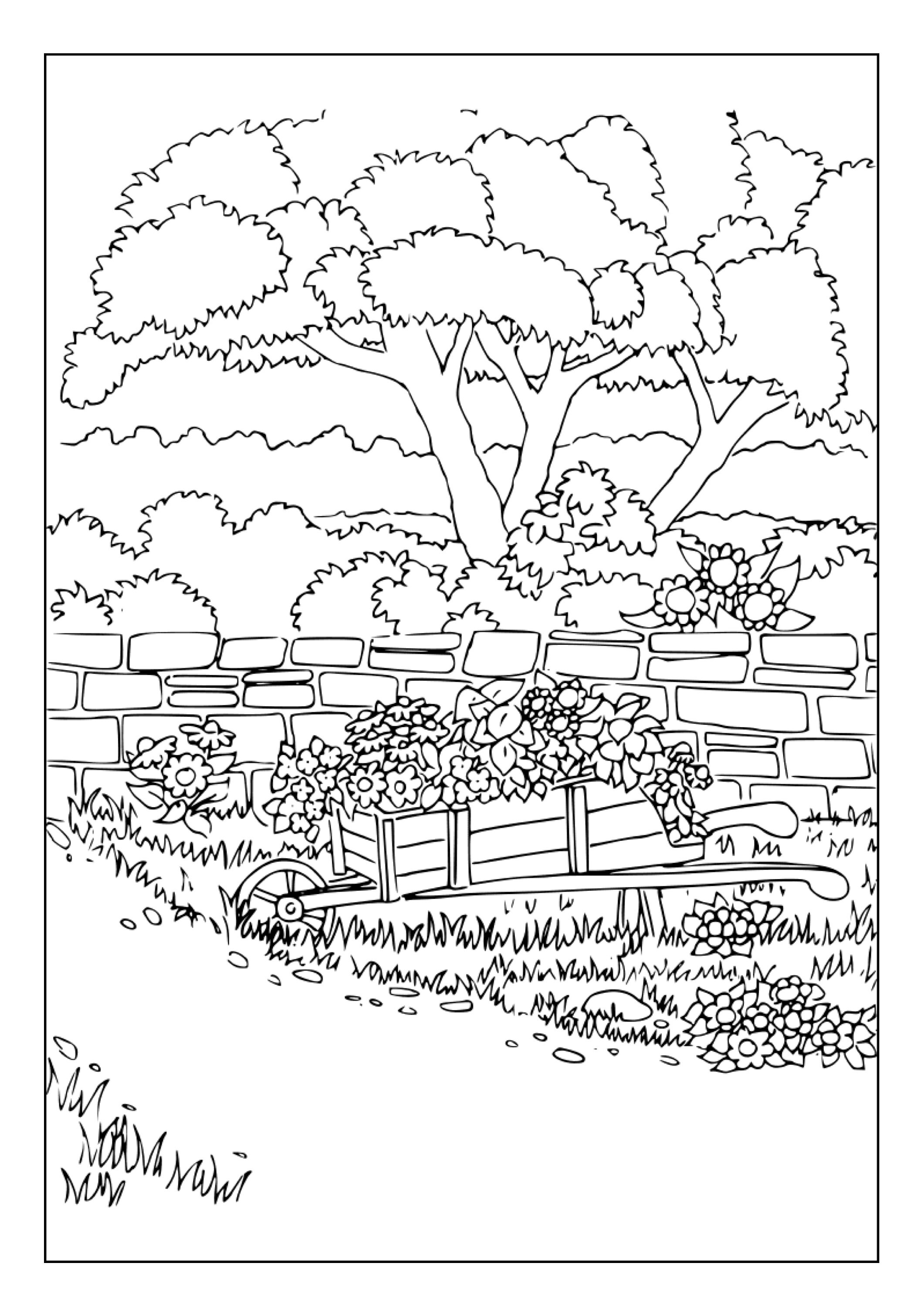 Printable Garden Coloring Pages for Kids & Adults | 60 Pages | Instant ...