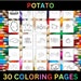 Printable Potato Coloring Pages for Kids & Adults | 30 Pages | Digital ...