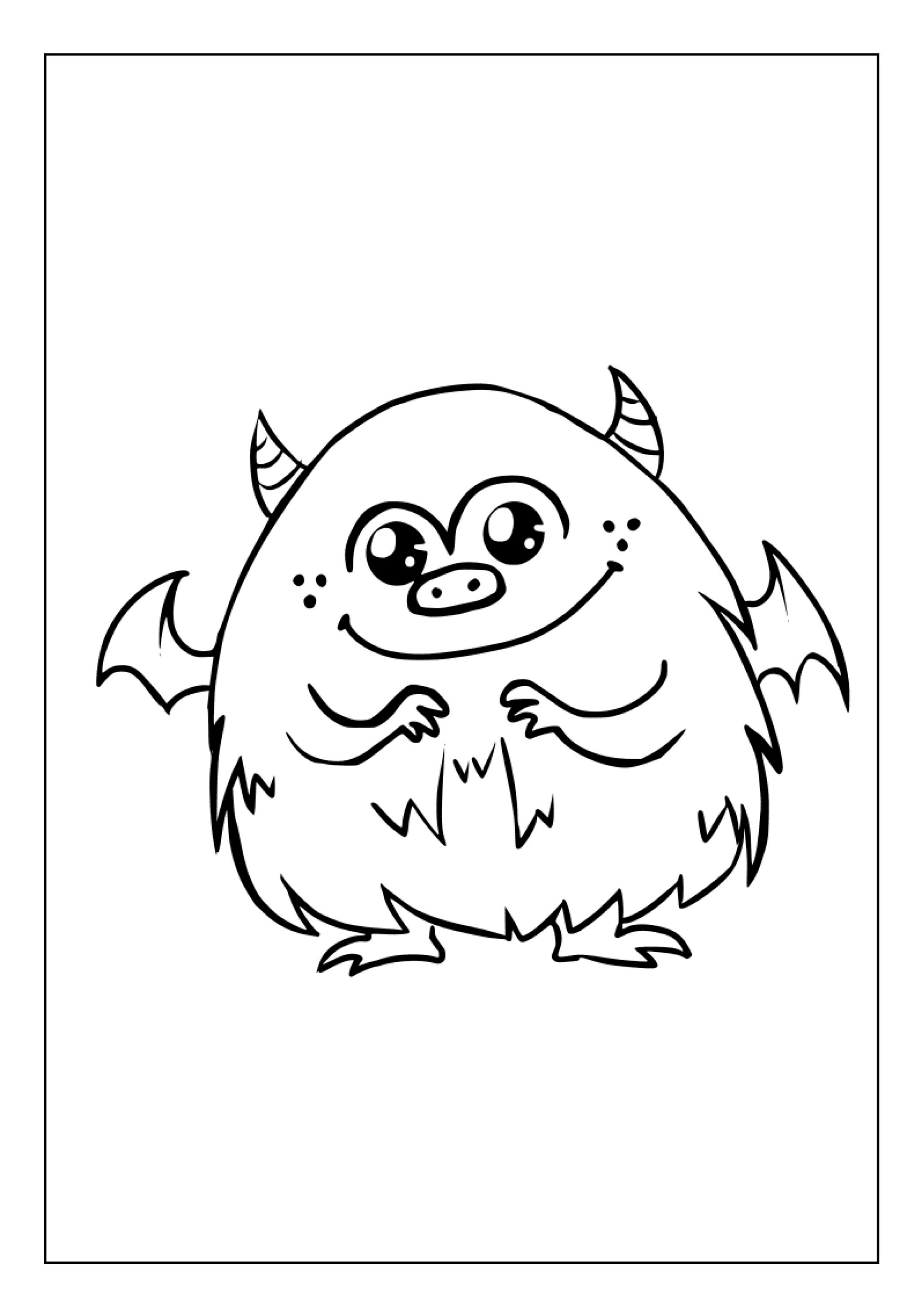 Printable Monster Coloring Pages for Kids & Adults | 90 Pages | Instant ...