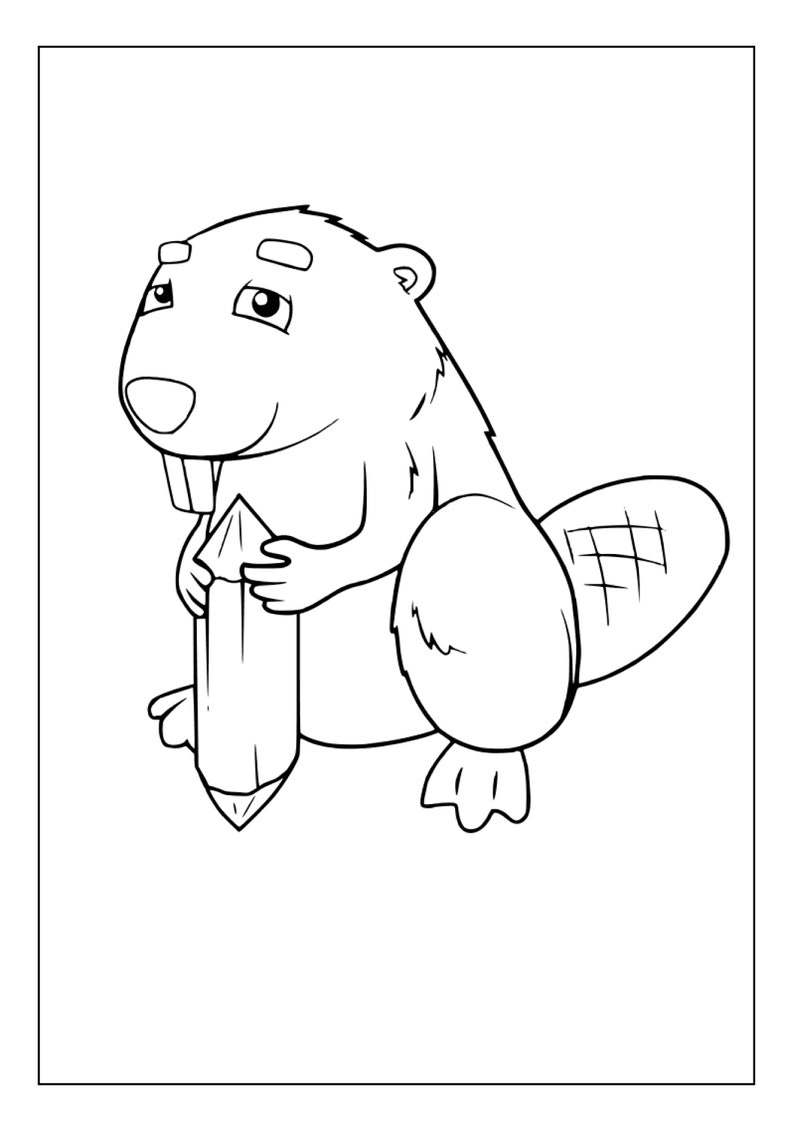 Printable Beaver Coloring Pages for Kids & Adults | 50 Pages | Digital ...