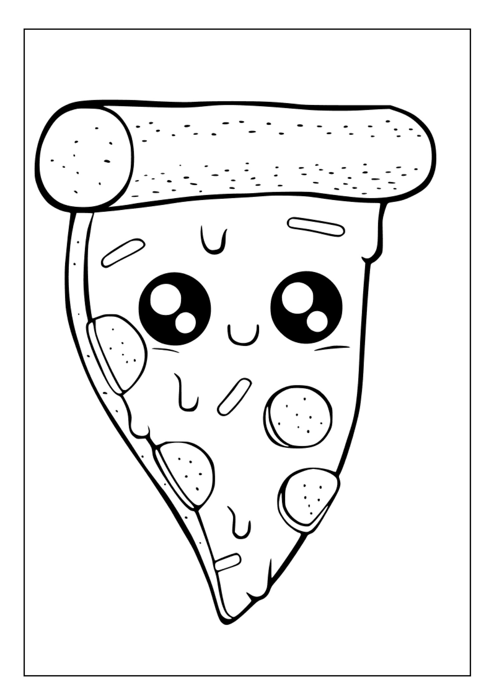 Printable Cute Food Coloring Pages for Kids and Adults | 100 Pages ...