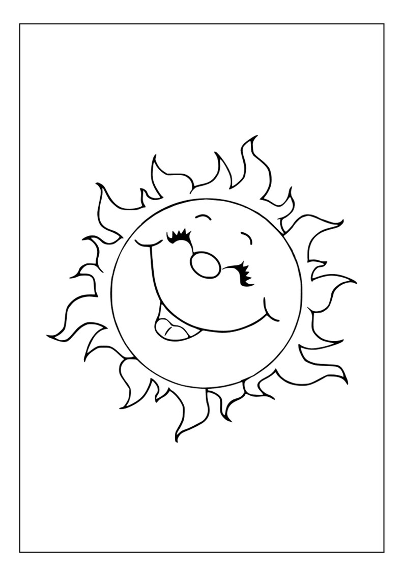 Printable Sun Coloring Pages for Kids & Adults | 29 Pages | Instant ...