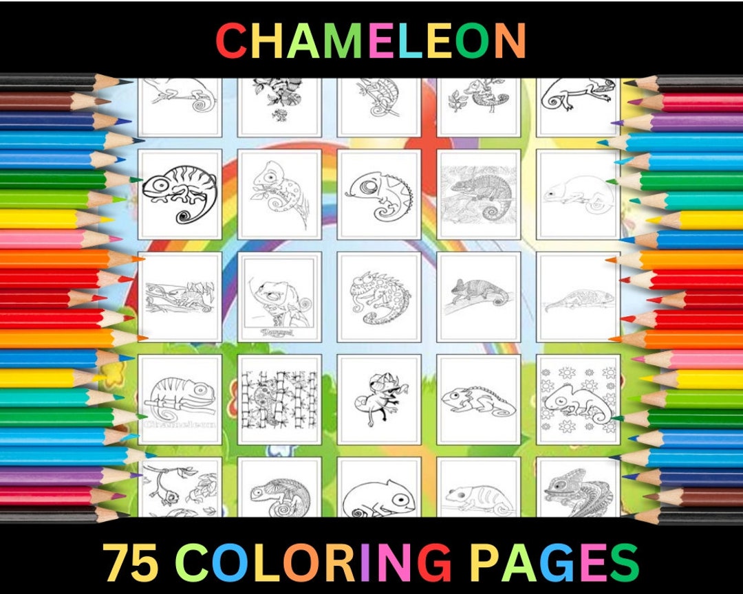 Printable Chameleon Coloring Pages for Kids & Adults | 75 Pages ...