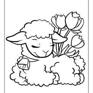 Printable Lamb Coloring Pages for Kids & Adults | 30 Pages | Instant ...