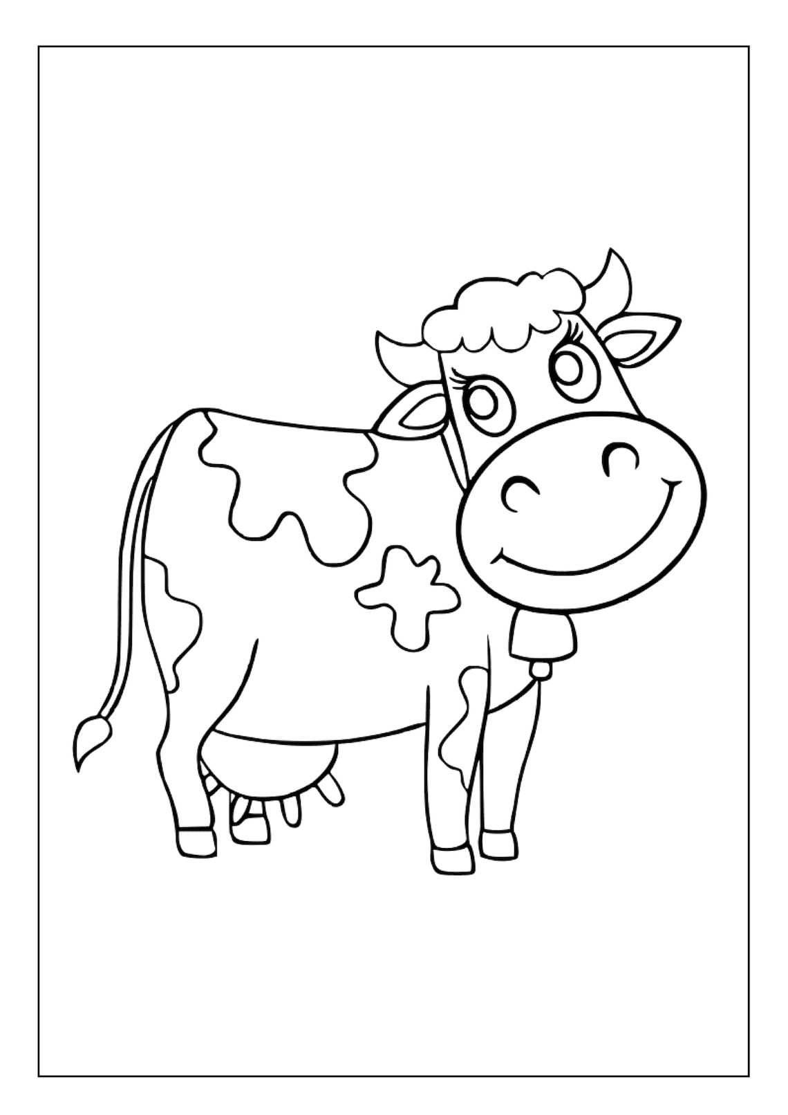 Printable Cow Coloring Pages for Kids and Adults | 90 Pages | Instant ...