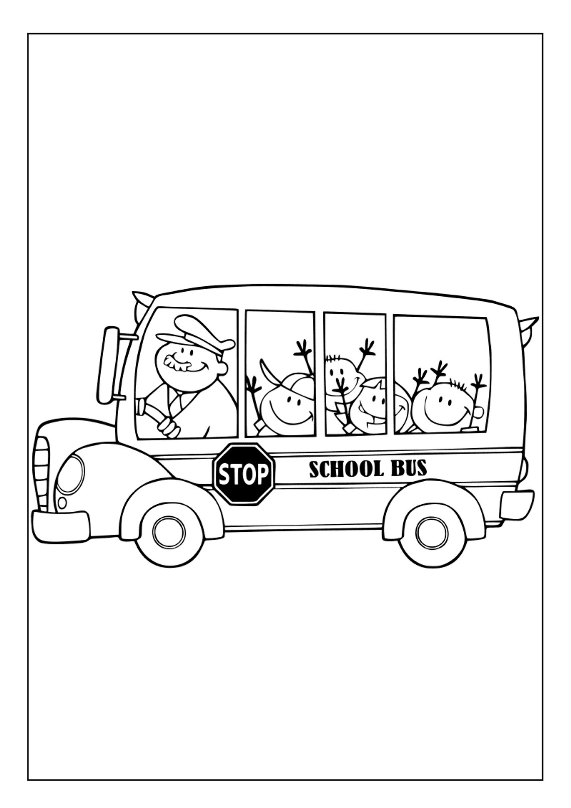 Printable School Bus Coloring Pages for Kids and Adults 80 Pages ...
