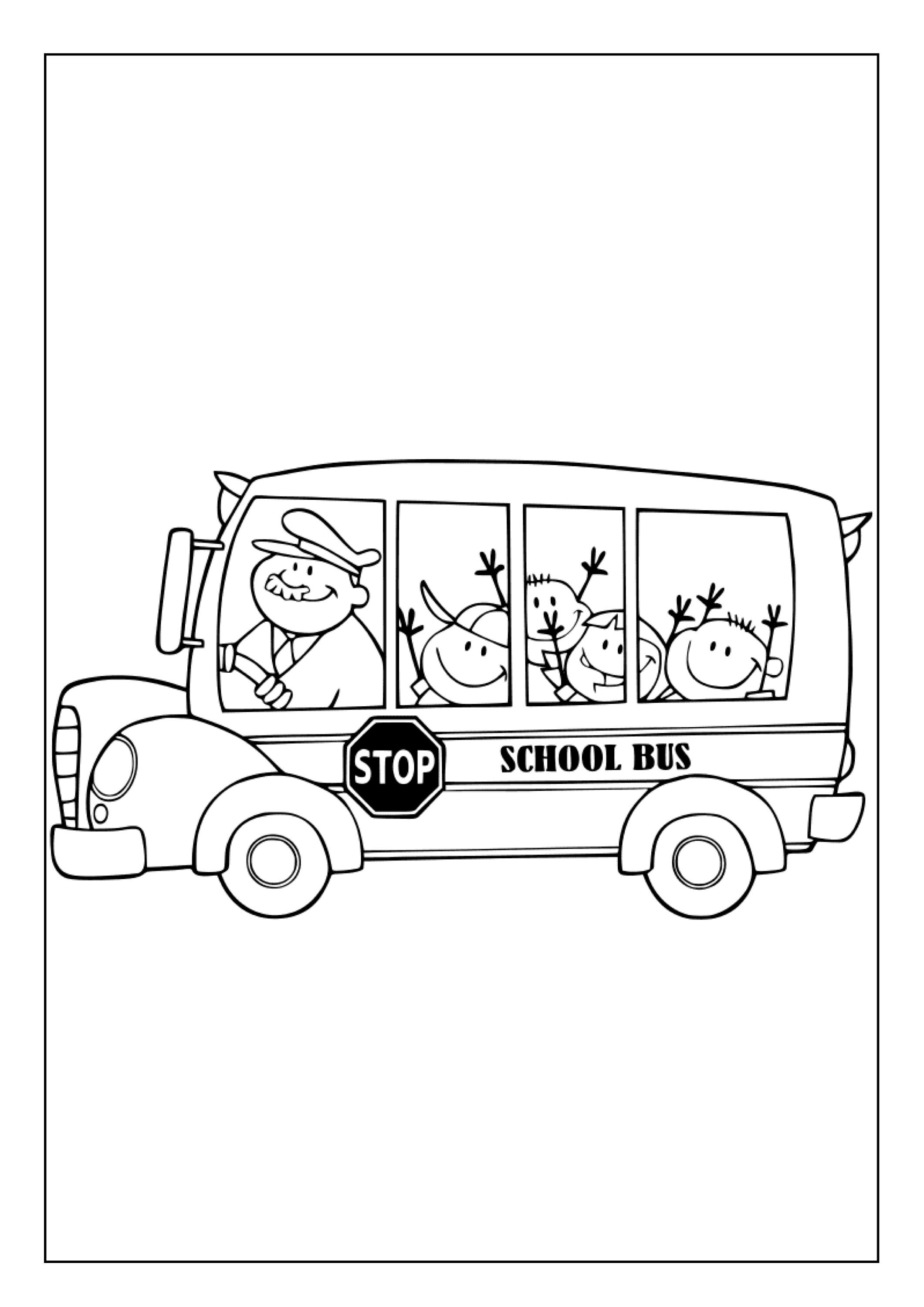 Printable School Bus Coloring Pages for Kids and Adults | 80 Pages ...