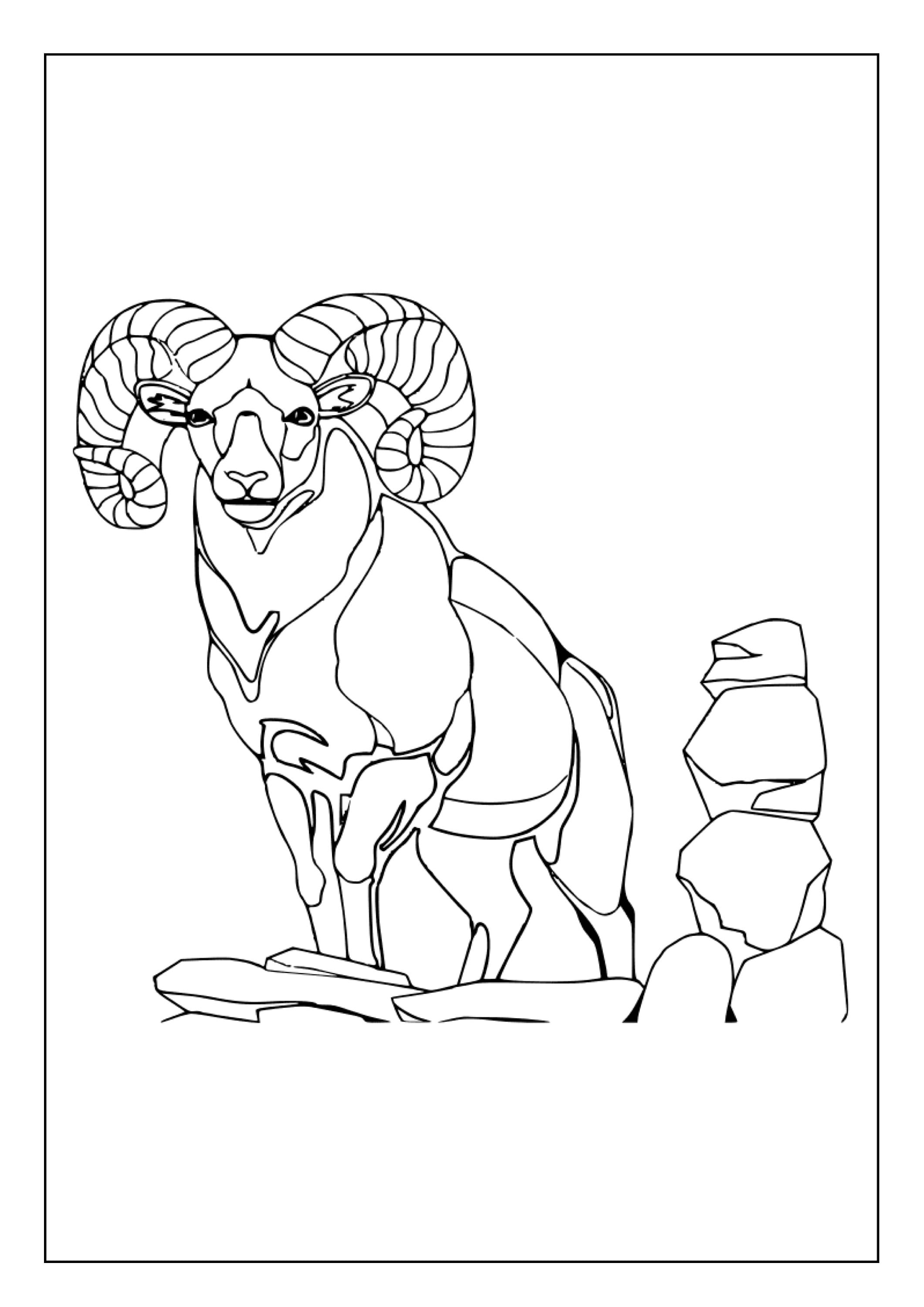 Printable Ram Coloring Pages for Kids & Adults | 35 Pages | Instant ...