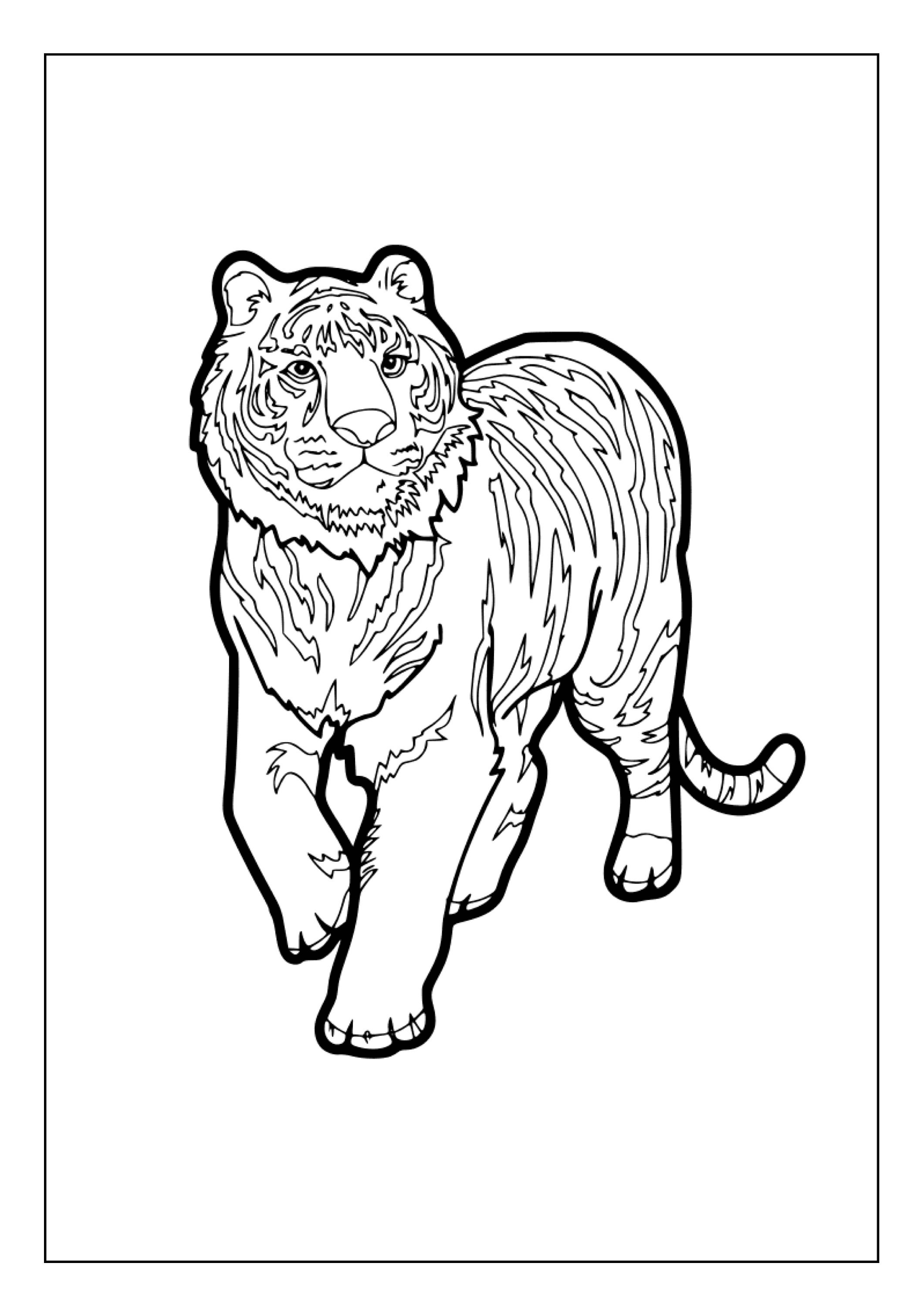 Printable Tiger Coloring Pages for Kids and Adults | 100 Pages ...