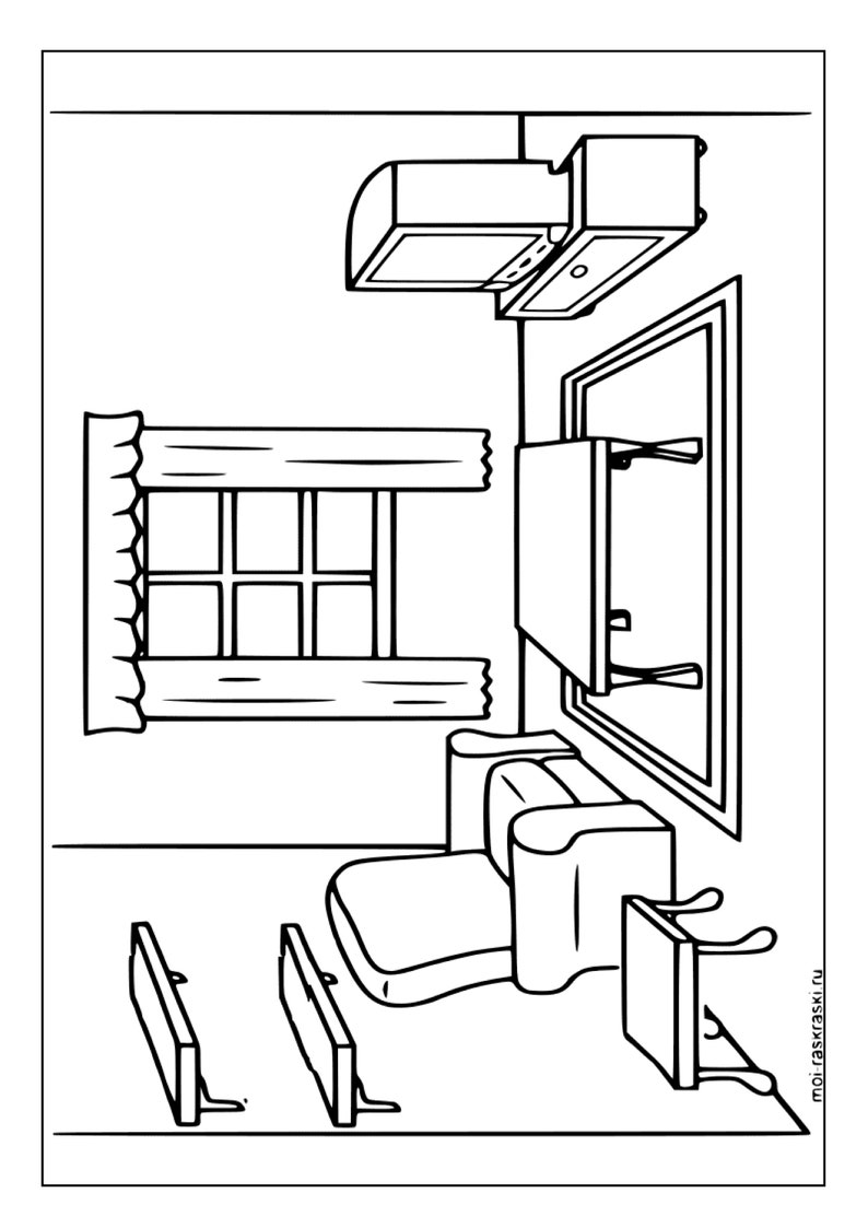 Coloriages de meubles à imprimer pour enfants et adultes | 45 pages ...