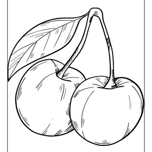 Ausmalbilder Kirschen zum Ausdrucken für Kinder & Erwachsene 35 Seiten ...