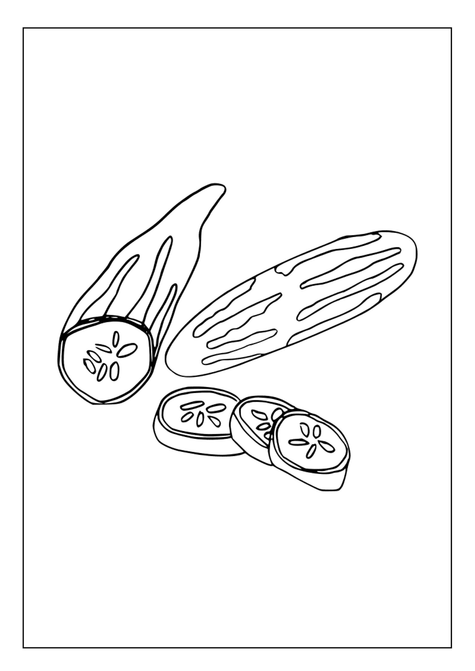 Printable Cucumber Coloring Pages for Kids & Adults | 30 Pages ...