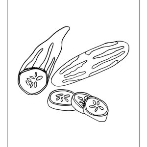 Printable Cucumber Coloring Pages for Kids & Adults | 30 Pages ...