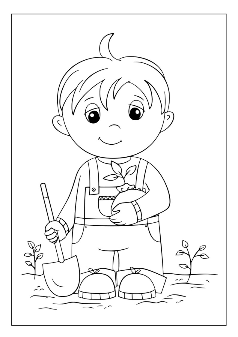 Printable Boys Coloring Pages for Kids & Adults | 55 Pages | Instant ...