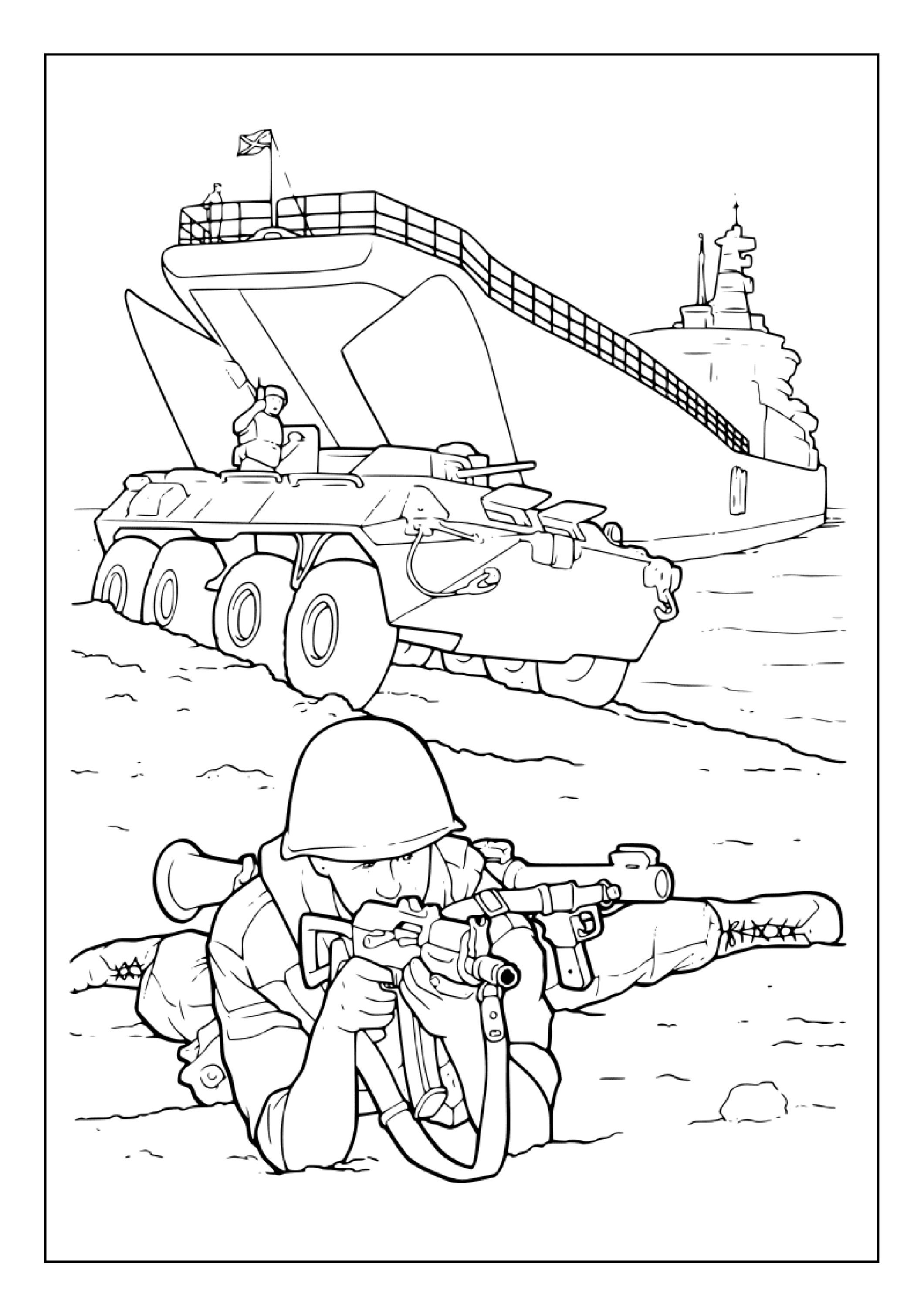 Printable Army Coloring Pages for Kids & Adults | 45 Pages | Instant ...