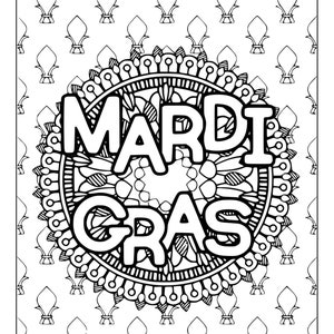 Printable Mardi Gras Coloring Pages for Kids & Adults | 45 Pages ...